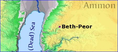 Map - Beth-Peor - BibleBento.com