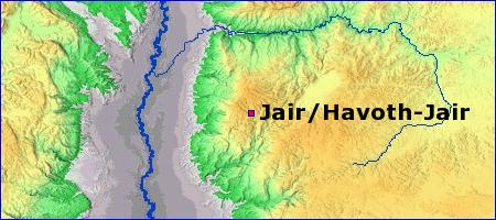 Map - Jair/Havoth-Jair - BibleBento.com
