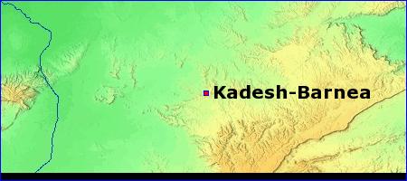 Map - Kadesh-Barnea - BibleBento.com